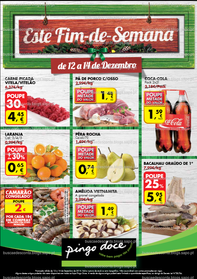 ANTEVISÃO Novo Folheto Pingo Doce [Fim de Semana - Versão 2] - De 12 a 14 de Dezembro - [Folheto ...